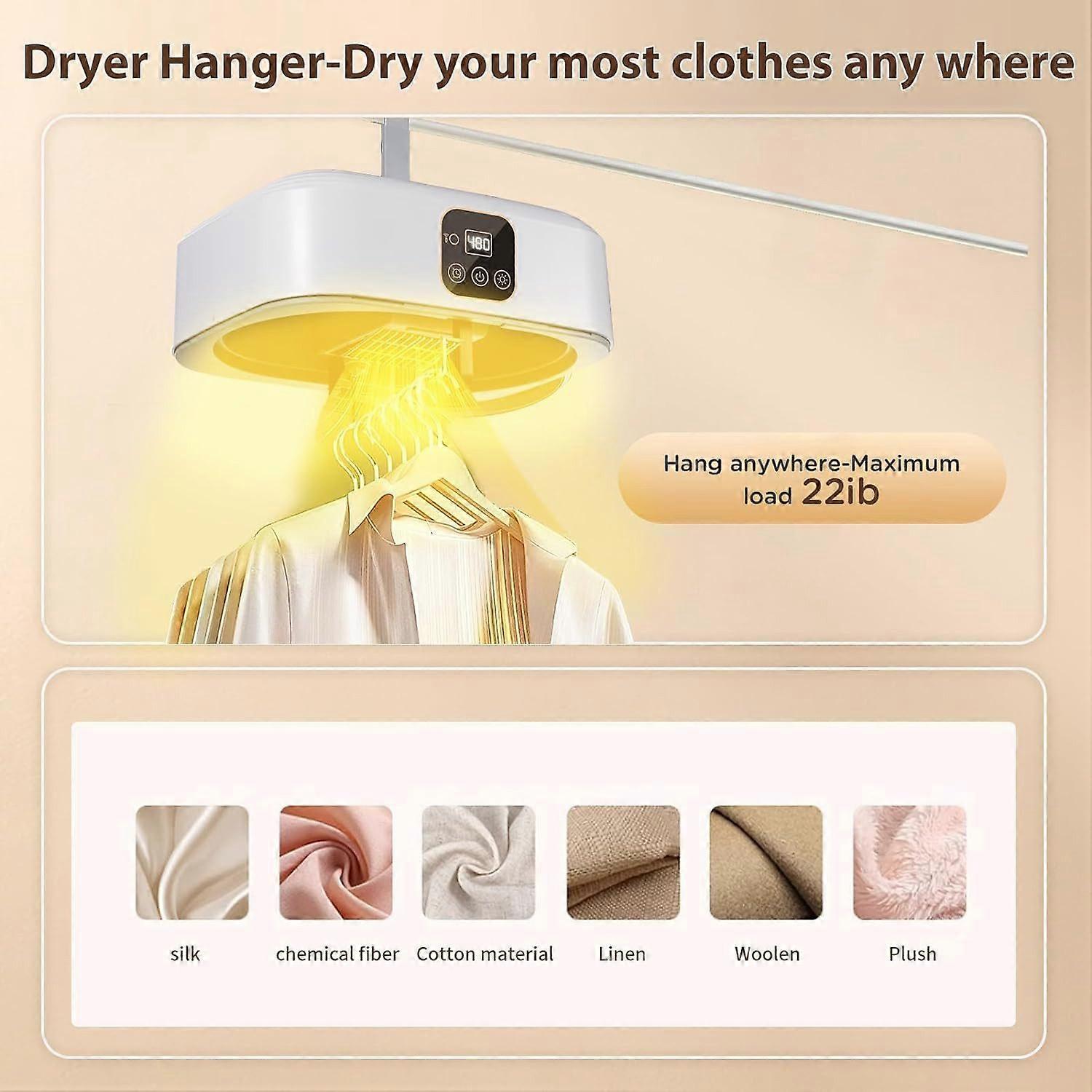 Portable Dryer 10KG, Heat Pump Clothes Dryer & Dryer Machine for Home ...