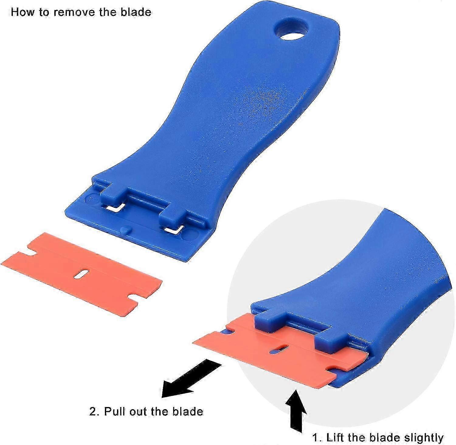 Glass Griddle with Ceramic Hob Scraper and 100 Plastic Scrapers for ...