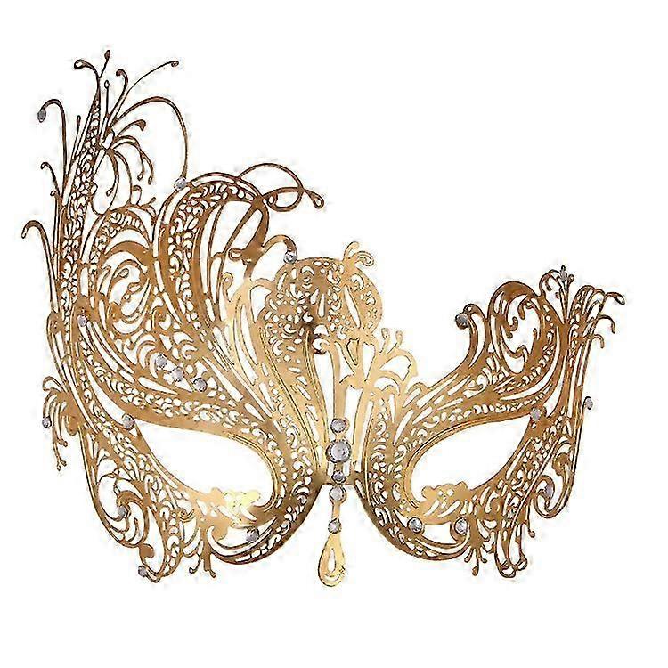 1 Piece Gold Venetian Mask, Metal Masquerade Mask, Couple Mask, Prom ...