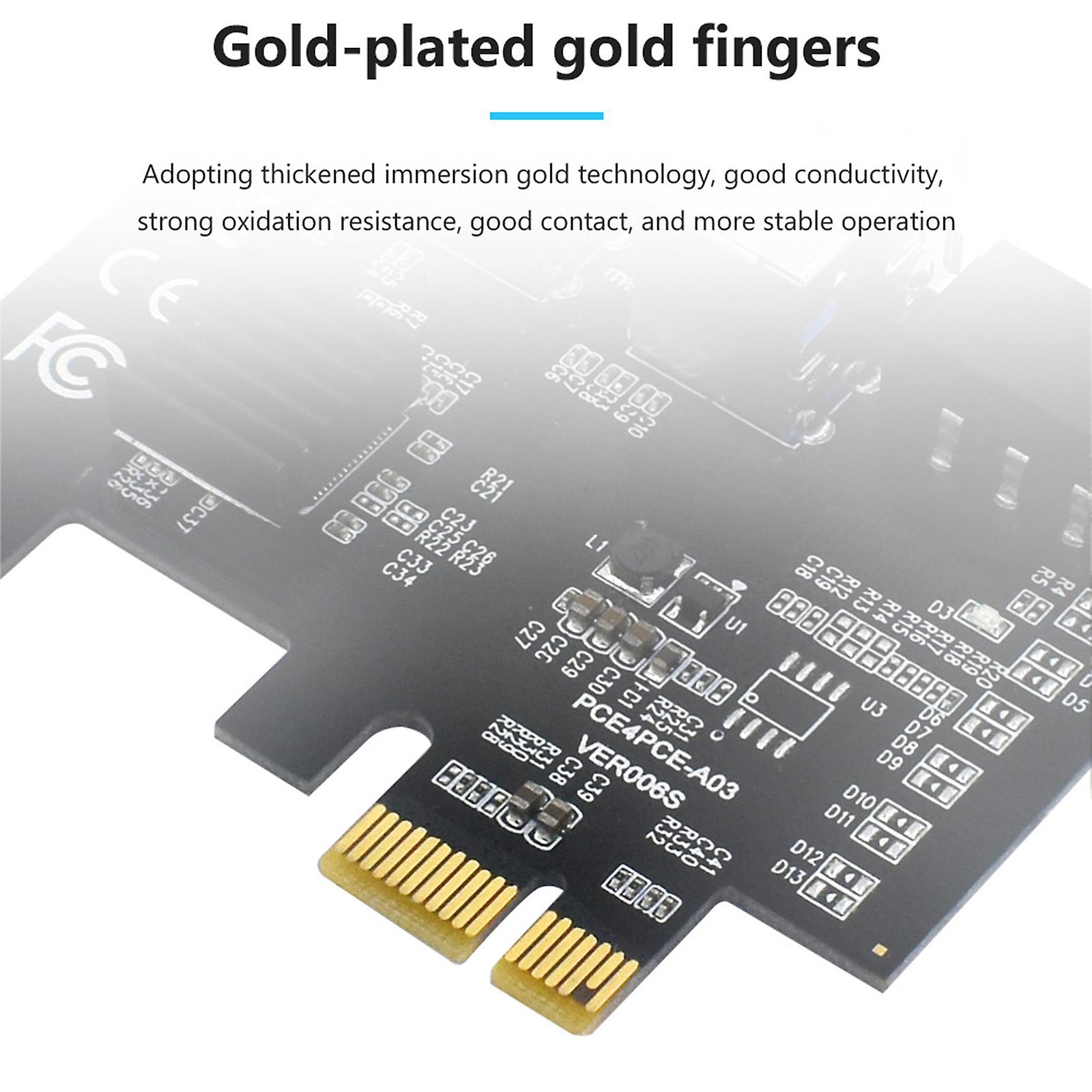 PCIE One for Four Expansion Card PCIE 1X 4 Port USB3.0 Graphics Card ...