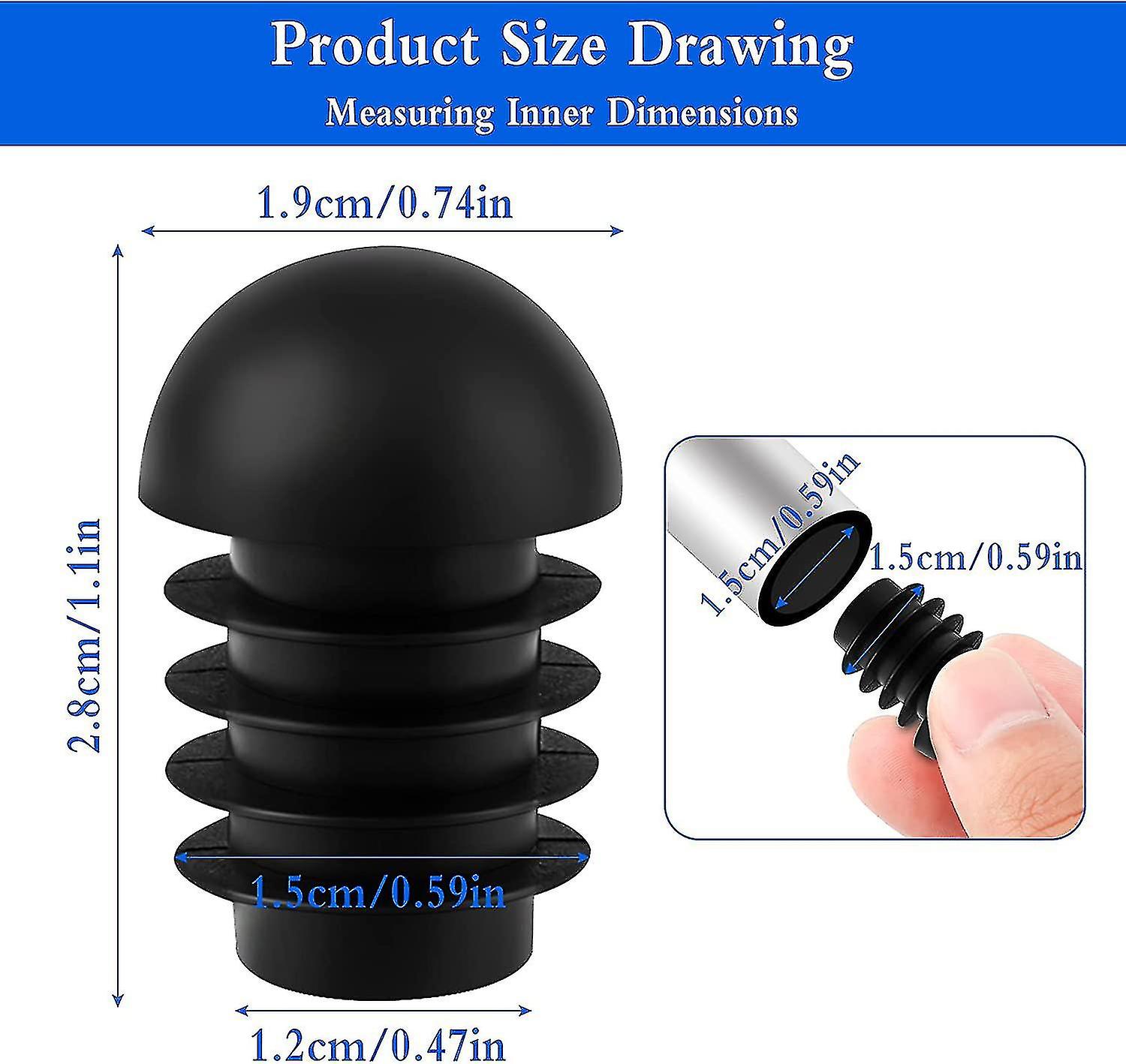 Stol Benlock 50 st Runda ändlock Stol Slanglock Stol Benskydd Runt ...