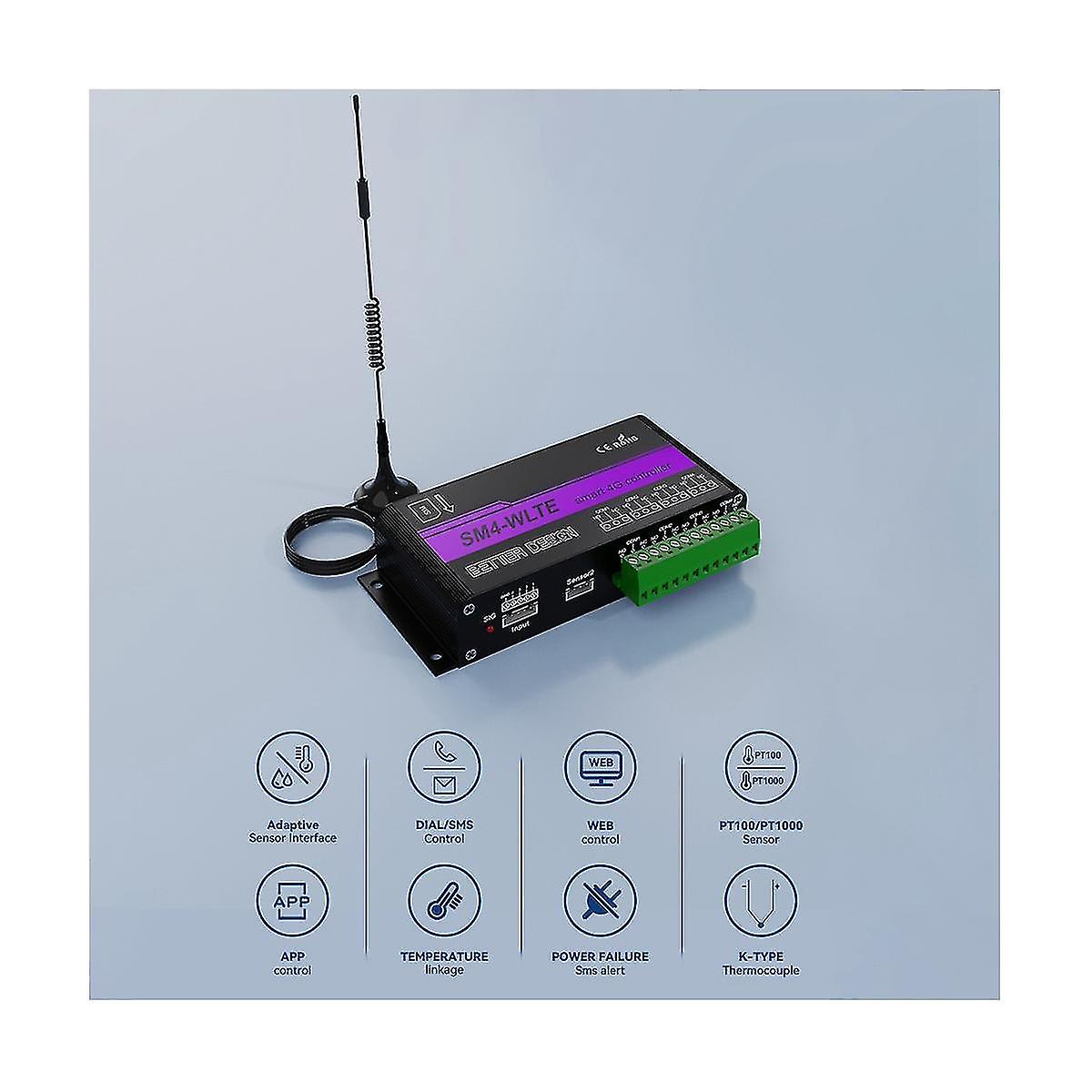 Sm4-wlte 4g Sans Fil Gsm Sms Télécommande Marche / Arrêt 4 Relais ...