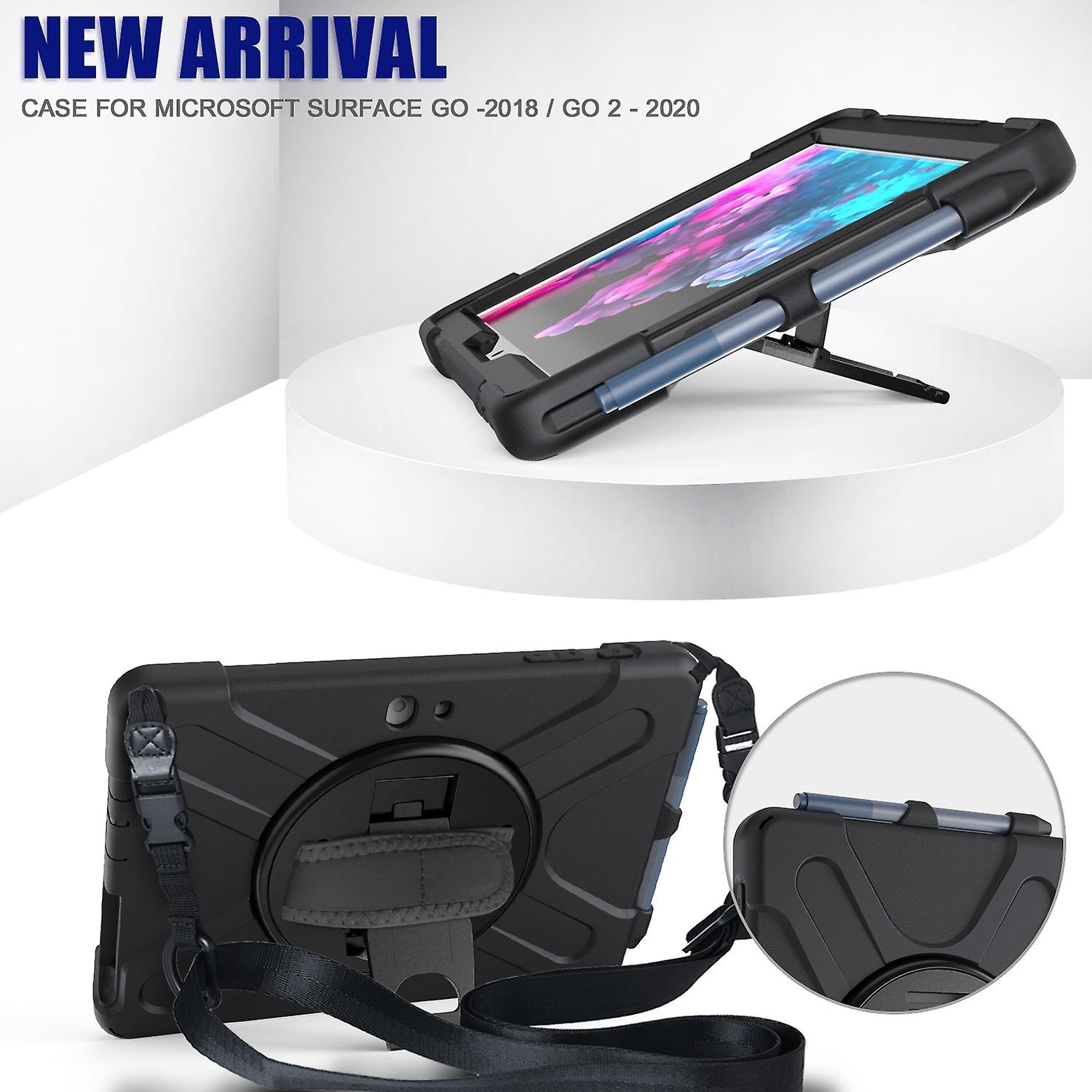 [Built-in Hand Holder Strap] 360° Swivel Combo KickTablet Shell for ...