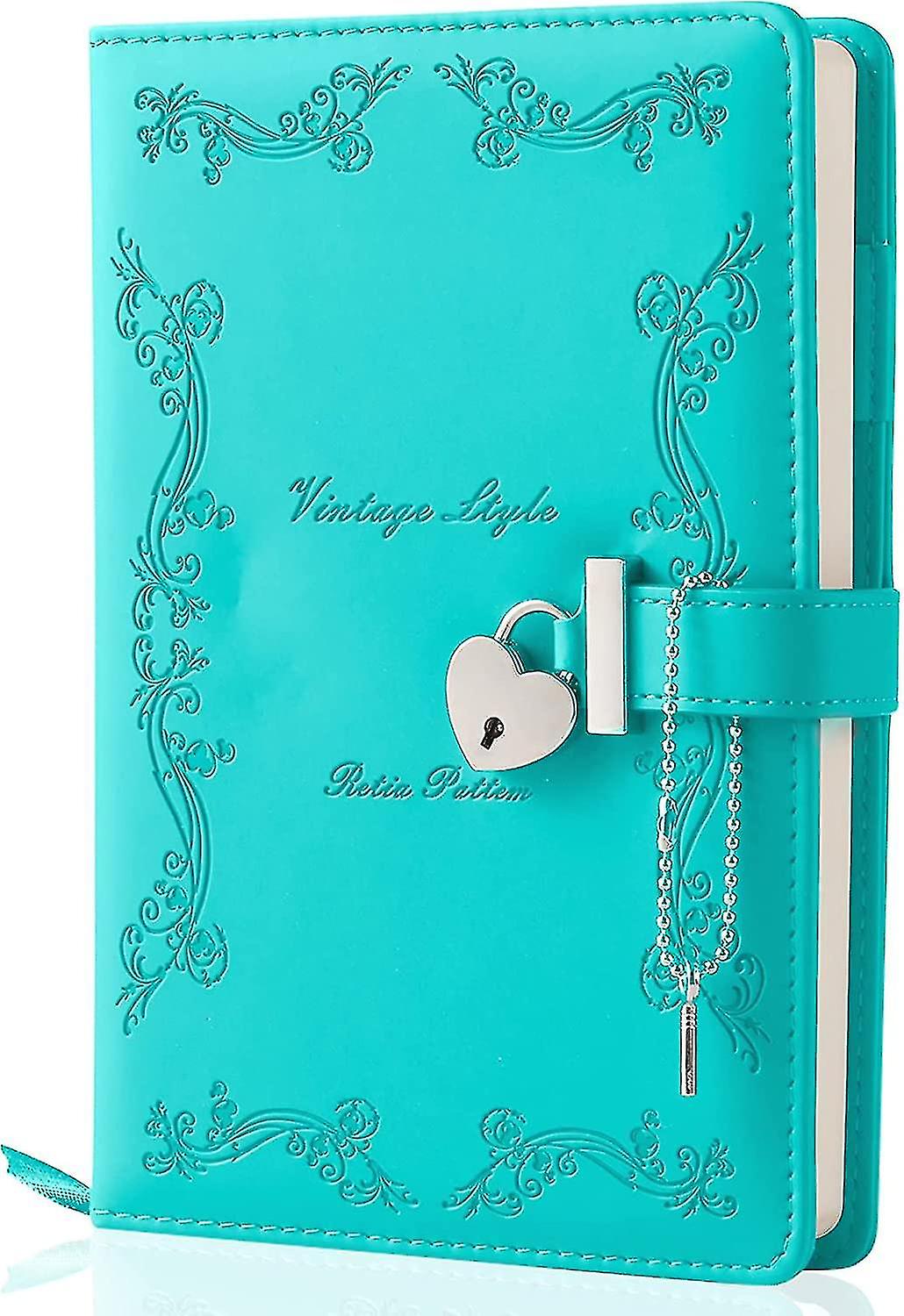 Diary With Lock And Key For Girls Thicken 360 Pages Leather Heart ...