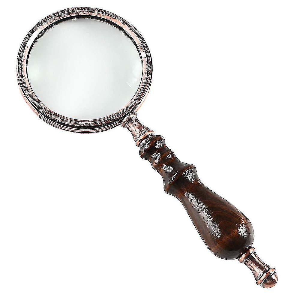 10x Handheld Magnifying Glass With Handle, Antique Copper Magnifier-hy ...