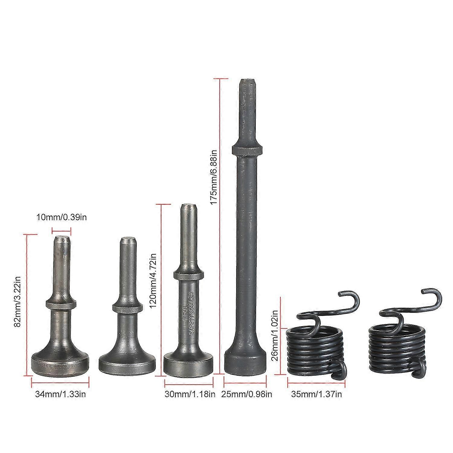 6-piece Smoothing Pneumatic Air Hammer Bit Set 40cr Steel Pneumatic ...