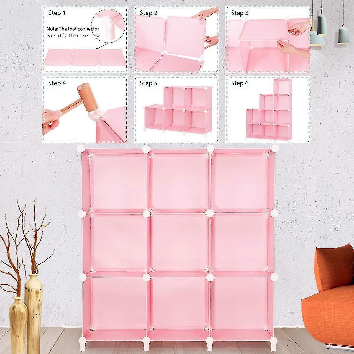 Cube Storage 9-Cube Closet Organizer Storage Shelves Cubes Organizer ...