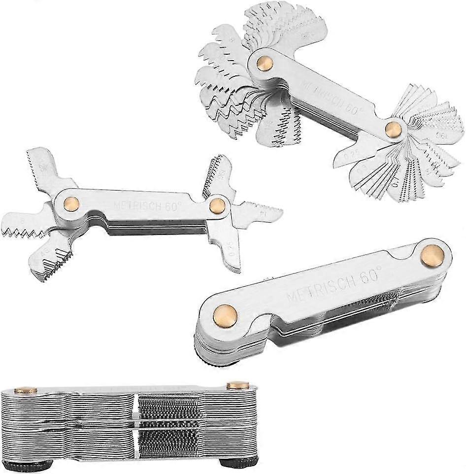 For 2024 Thread Comb, Metric Thread Gauge 58 Blades Set Screw Pitch ...