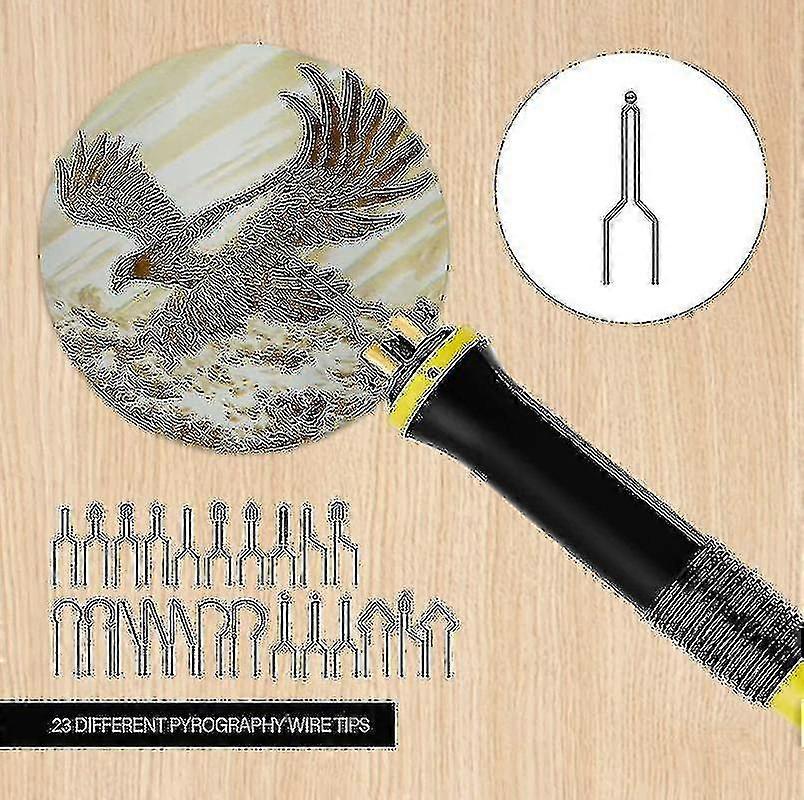 Pyrography Wood Burning Kit Wood Burner Tool Dual Pen 60w Upgraded ...
