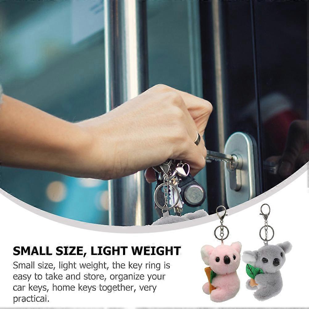 2pcs Key Chains Koala Key Rings Purse Hanging Keychain Cartoon Animal ...