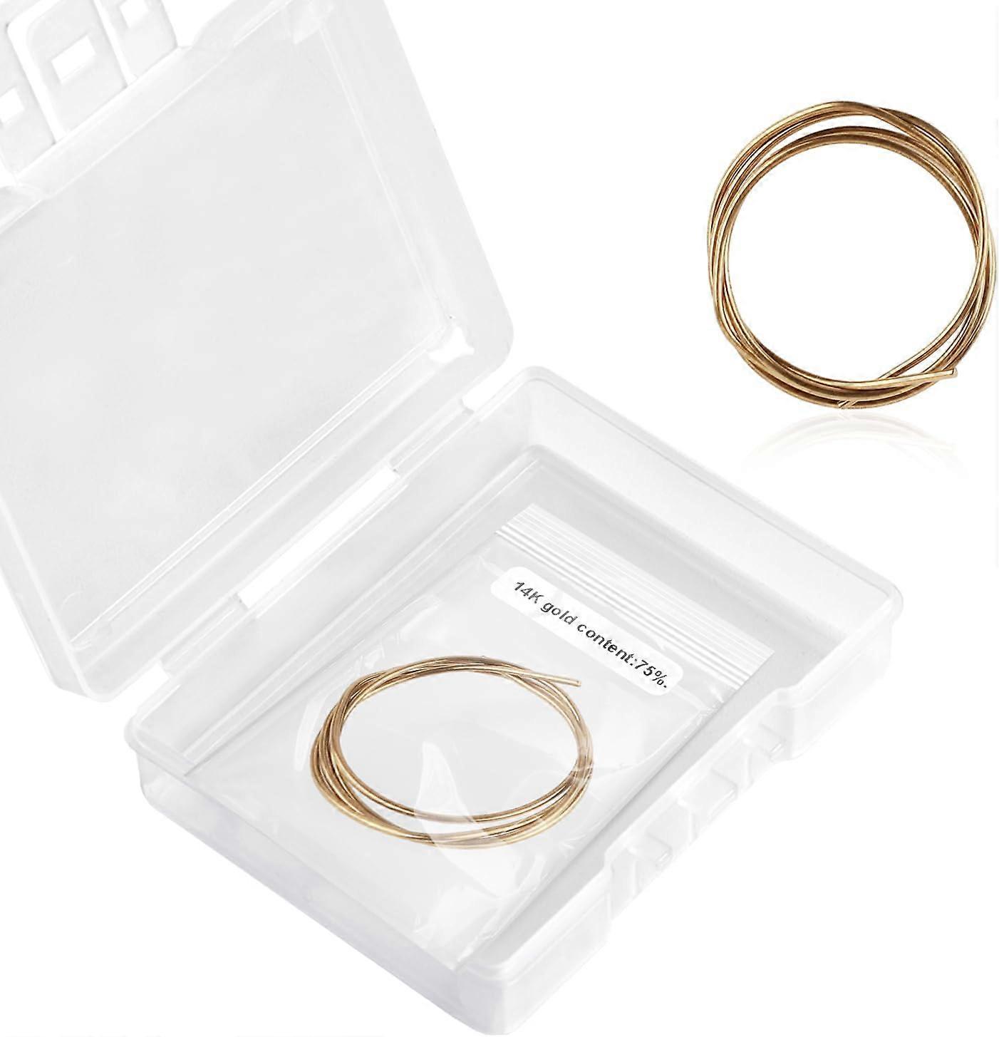 14K Gold Solder Wire for Jewelry Making, 6.3 Inch Long Easy Solder Gold ...