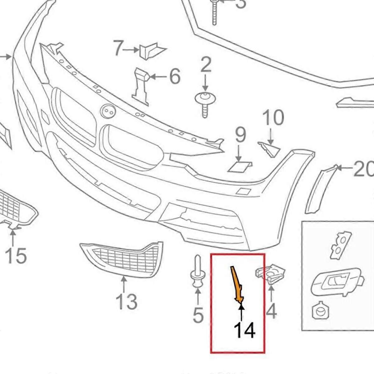 Front Bumper Air Inlet Grille Cover Trim For BMW 3 4 SERIES M3 M4 F80 ...