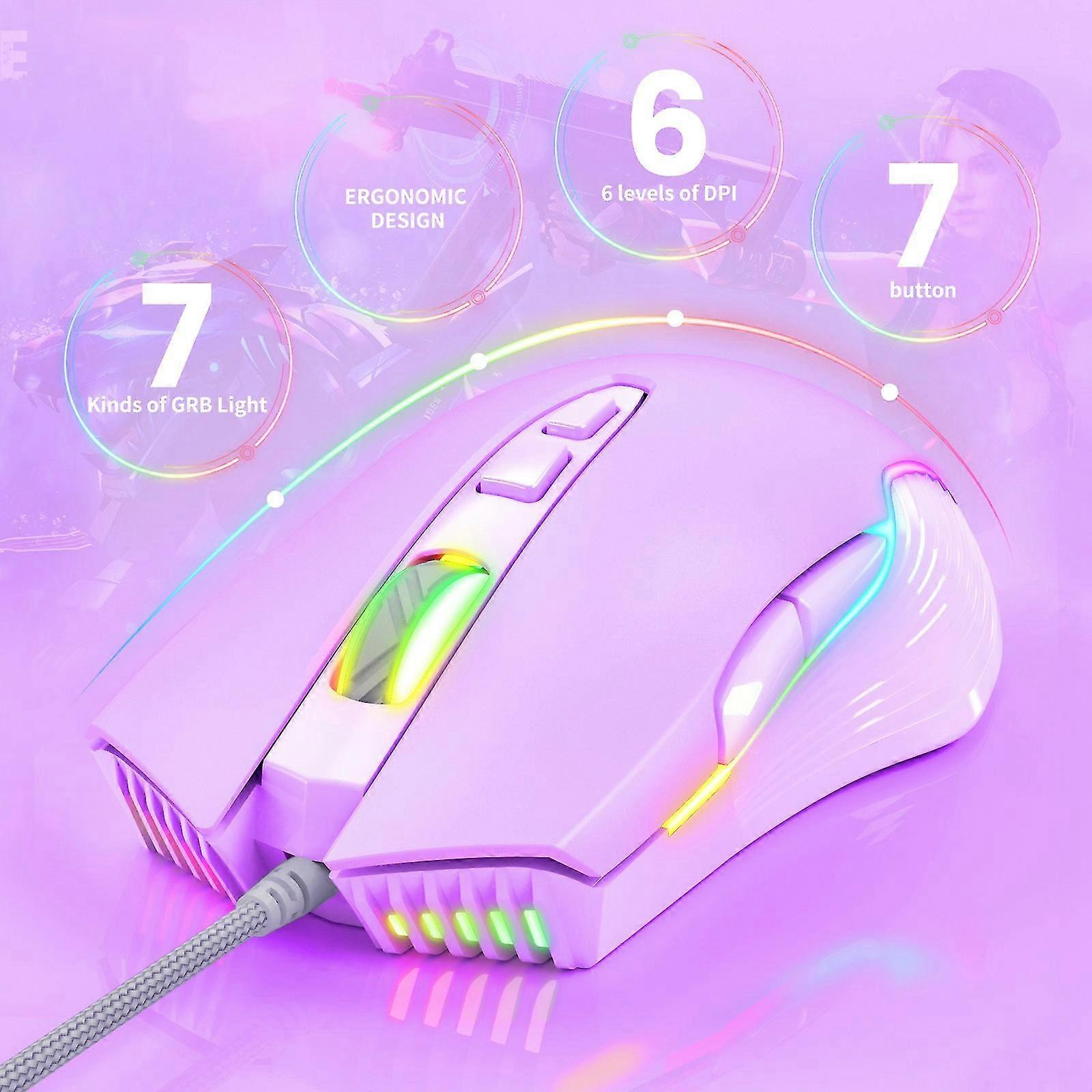 Onikuma Cw905 Wired Mouse 6400 Dpi Usb Gaming Mouse 7-button Design ...