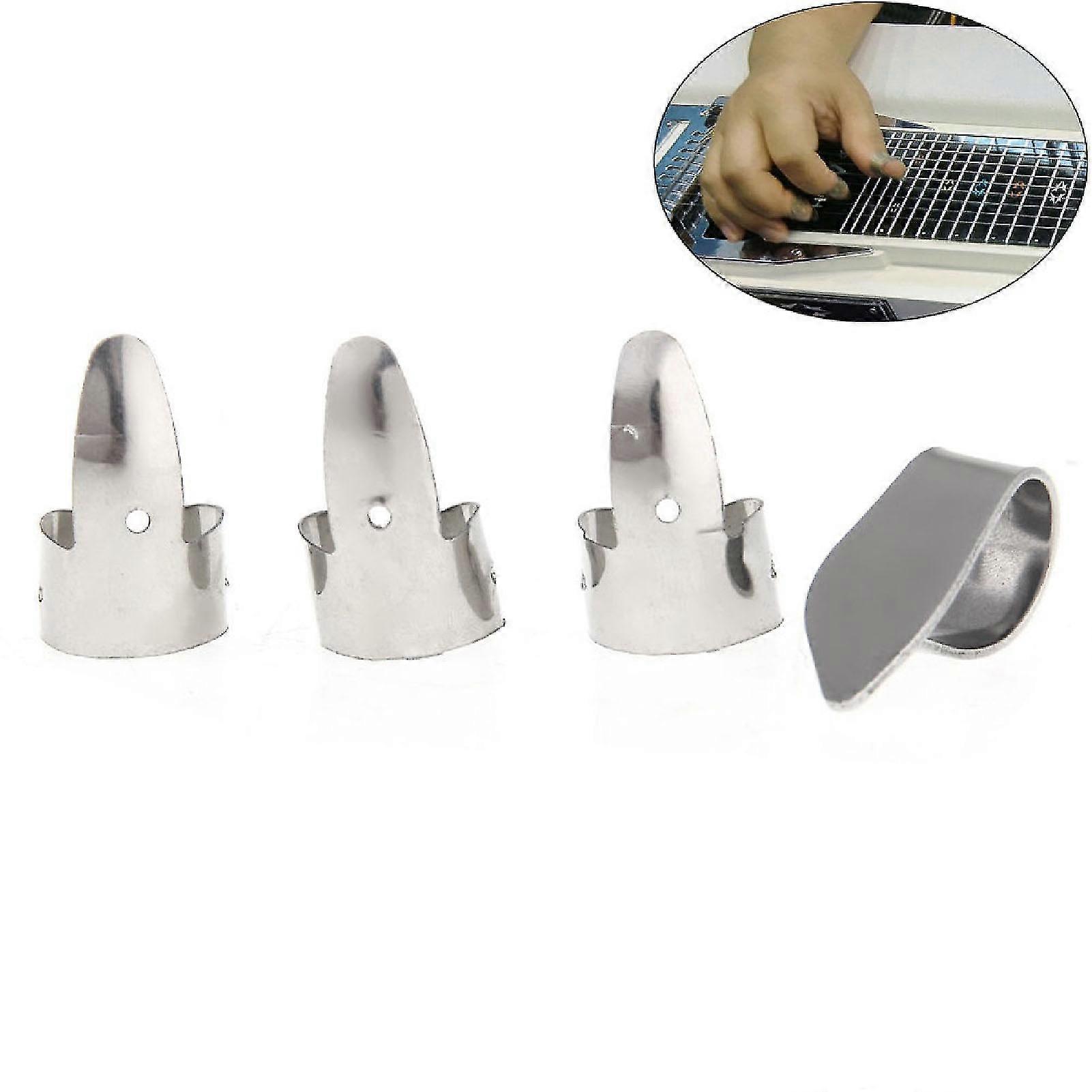 4pcs Finger Picks Open End Convinent Stainless Steel Stringed ...