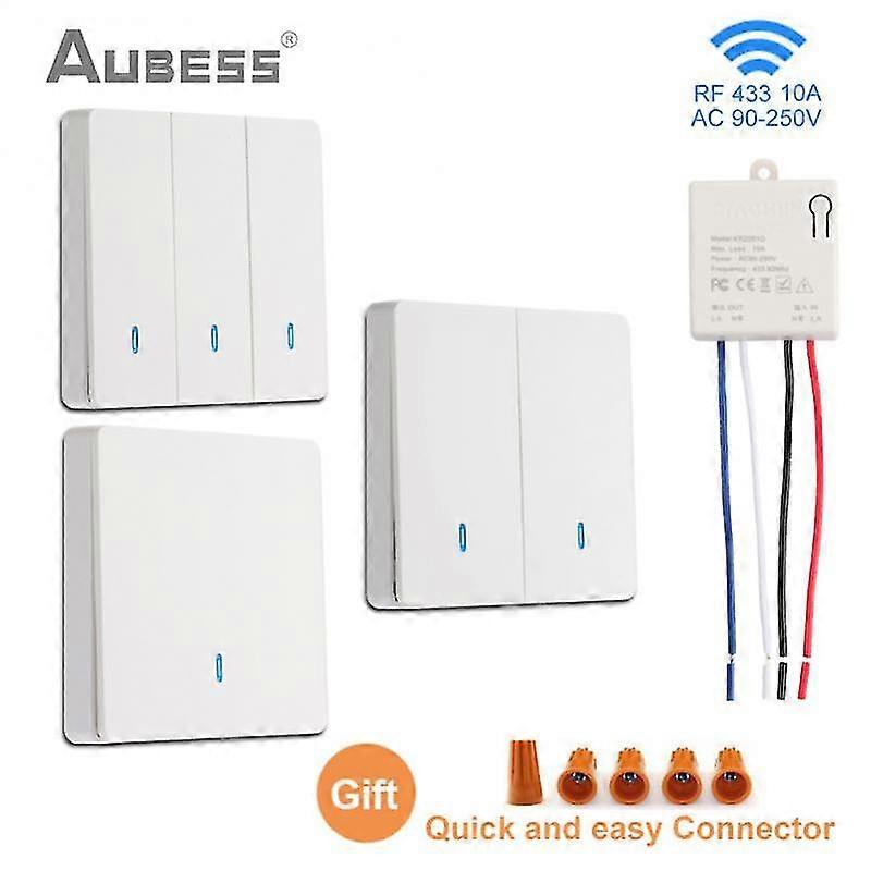 433mhz Wireless Switch Smart Switch Rf Wall Panel Switch Universal ...