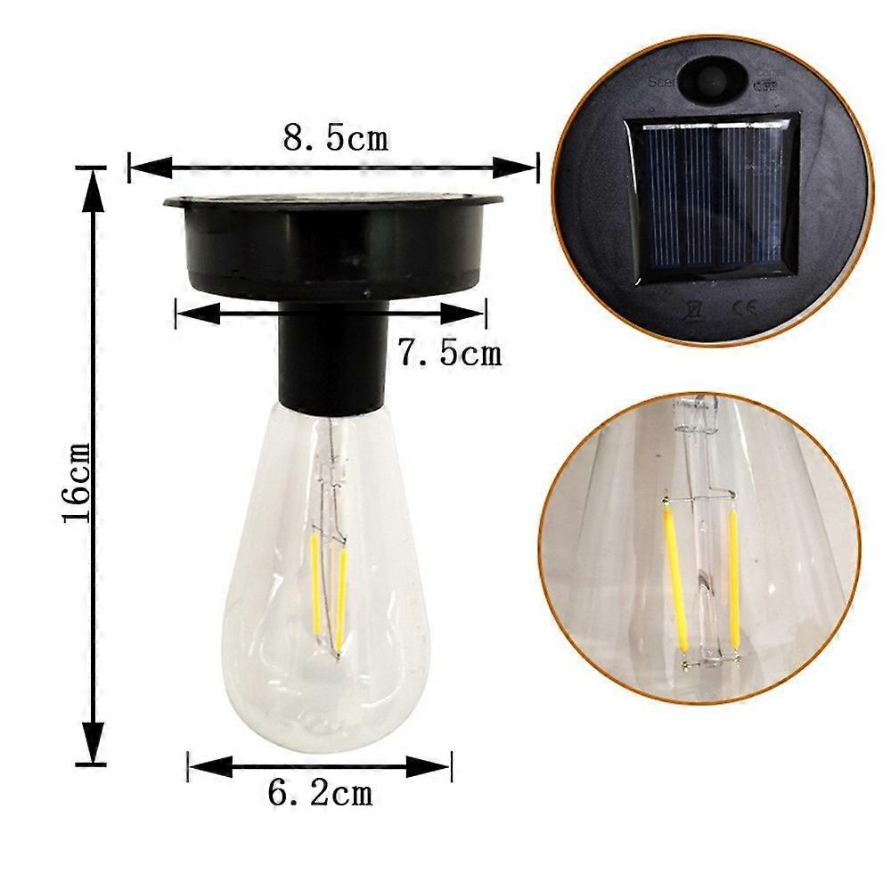 Solar LED Garden Lamp Outdoor Tungsten Filament Bulb Lamp 7cm/9cm Night ...