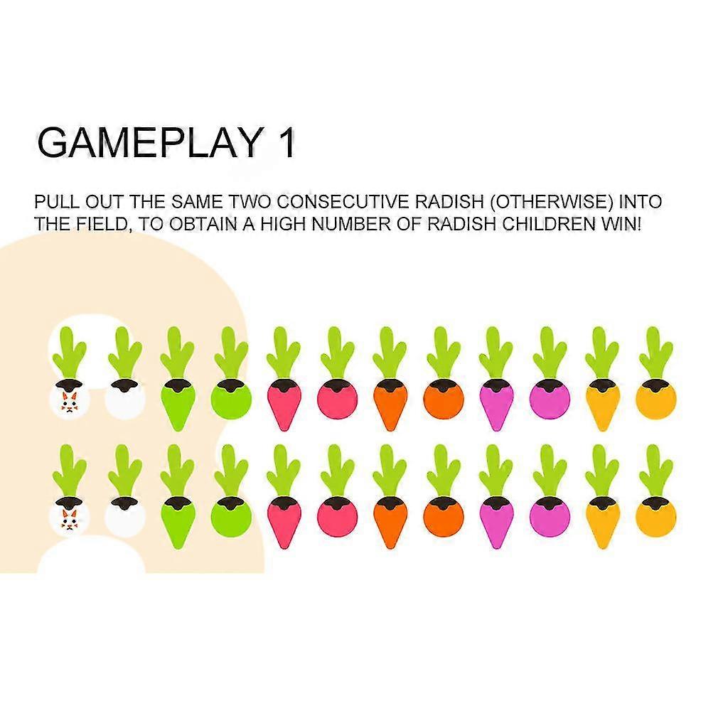 Parent-child Interactive Board Games Wooden Radish Memory Chess, Early ...