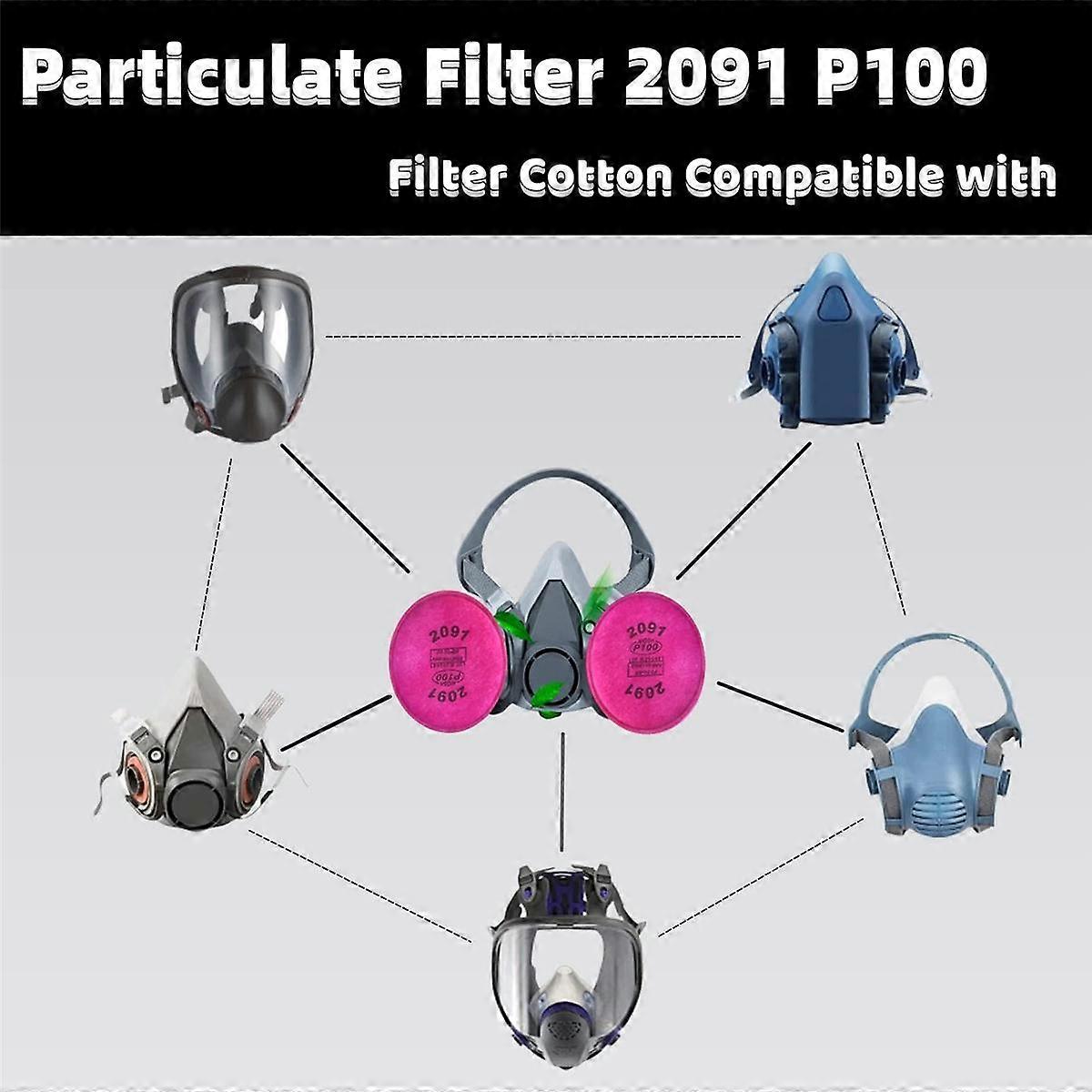 20 PACK 2091 P100 Particulate Filter Compatible with 2091, Replacement ...