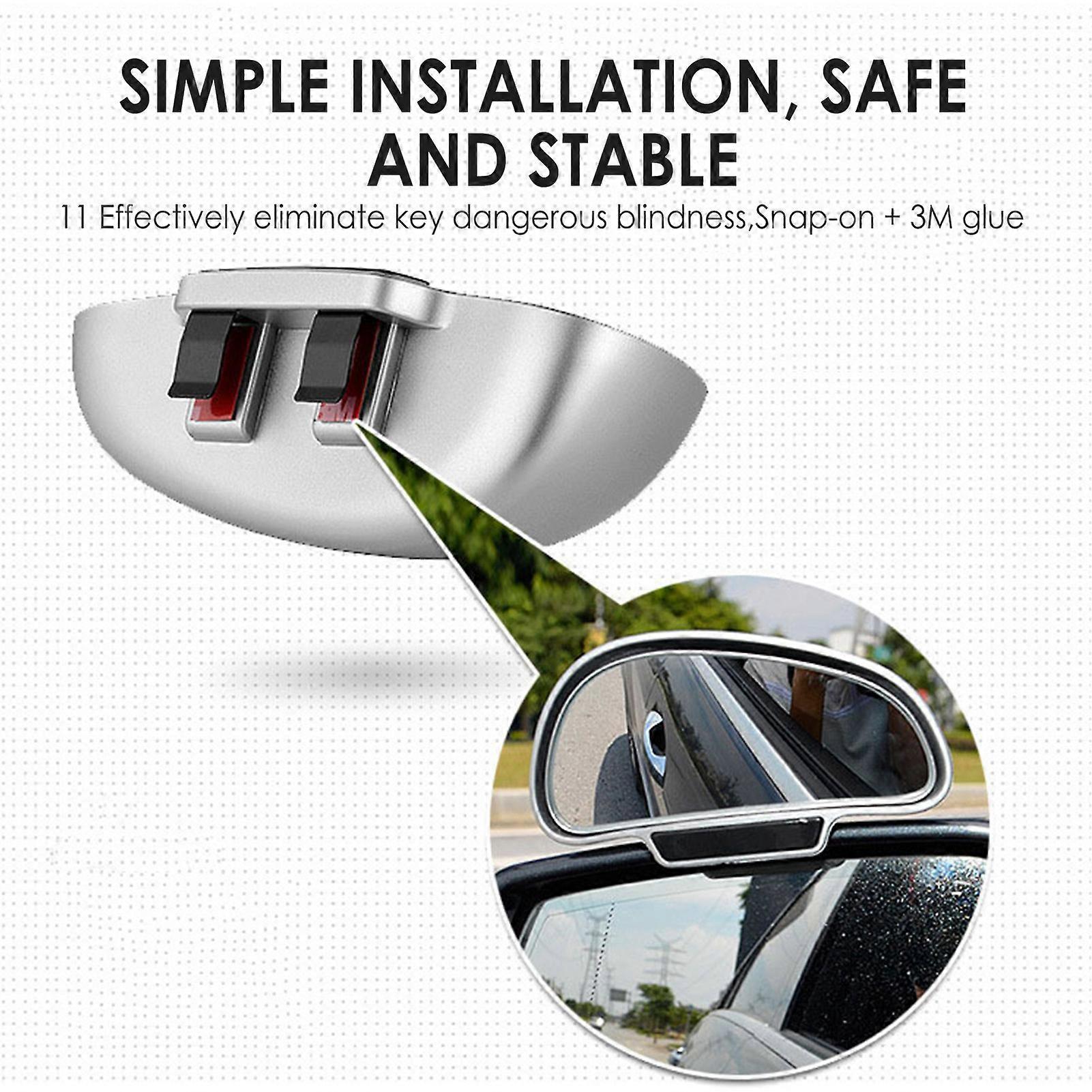 Convex Glass Auxiliary Mirror Car Rear View Mirrors Blind Spot Dead ...