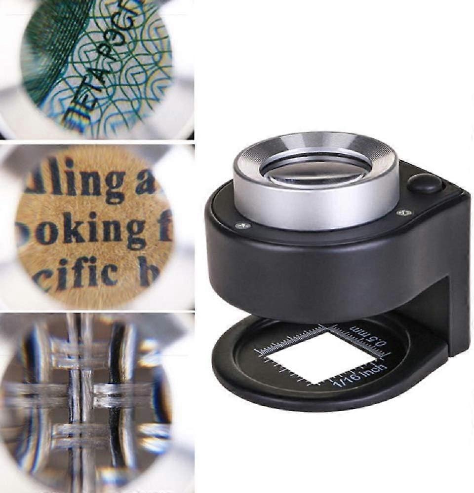 30X Illuminated Magnifying Glass, 6 Lights Desktop Portable Metal ...