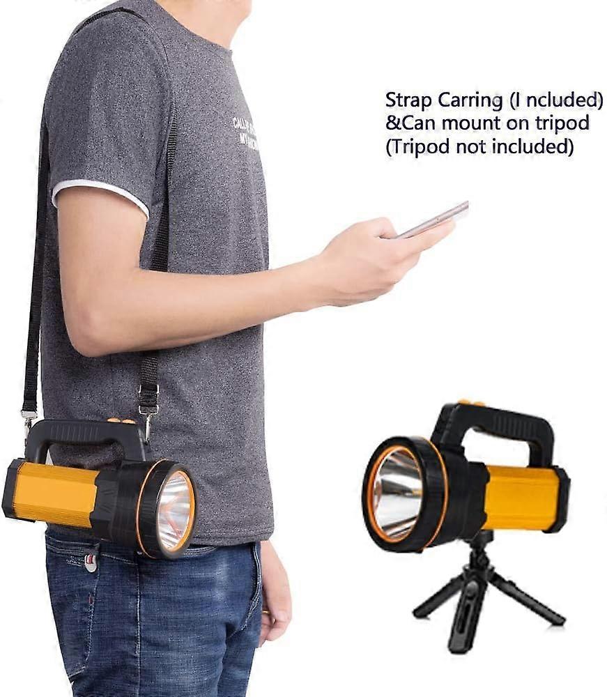 Ultra Powerful LED Rechargeable Torch Flashlight, Large Super Bright ...