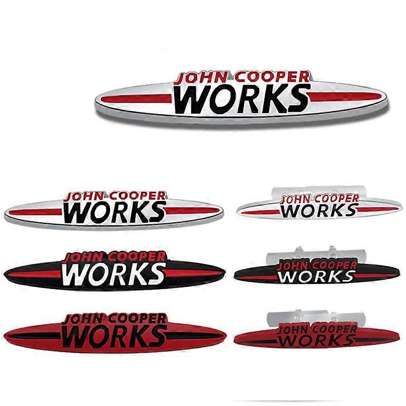 Car Interior 3D Metal John Cooper Works Logo Car Front Grill Emblem ...