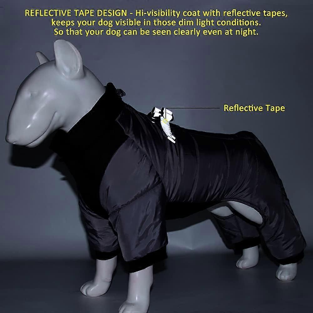 Winter Dog Coat Reflective Jacket Waterproof Coat with Fleece Lining ...