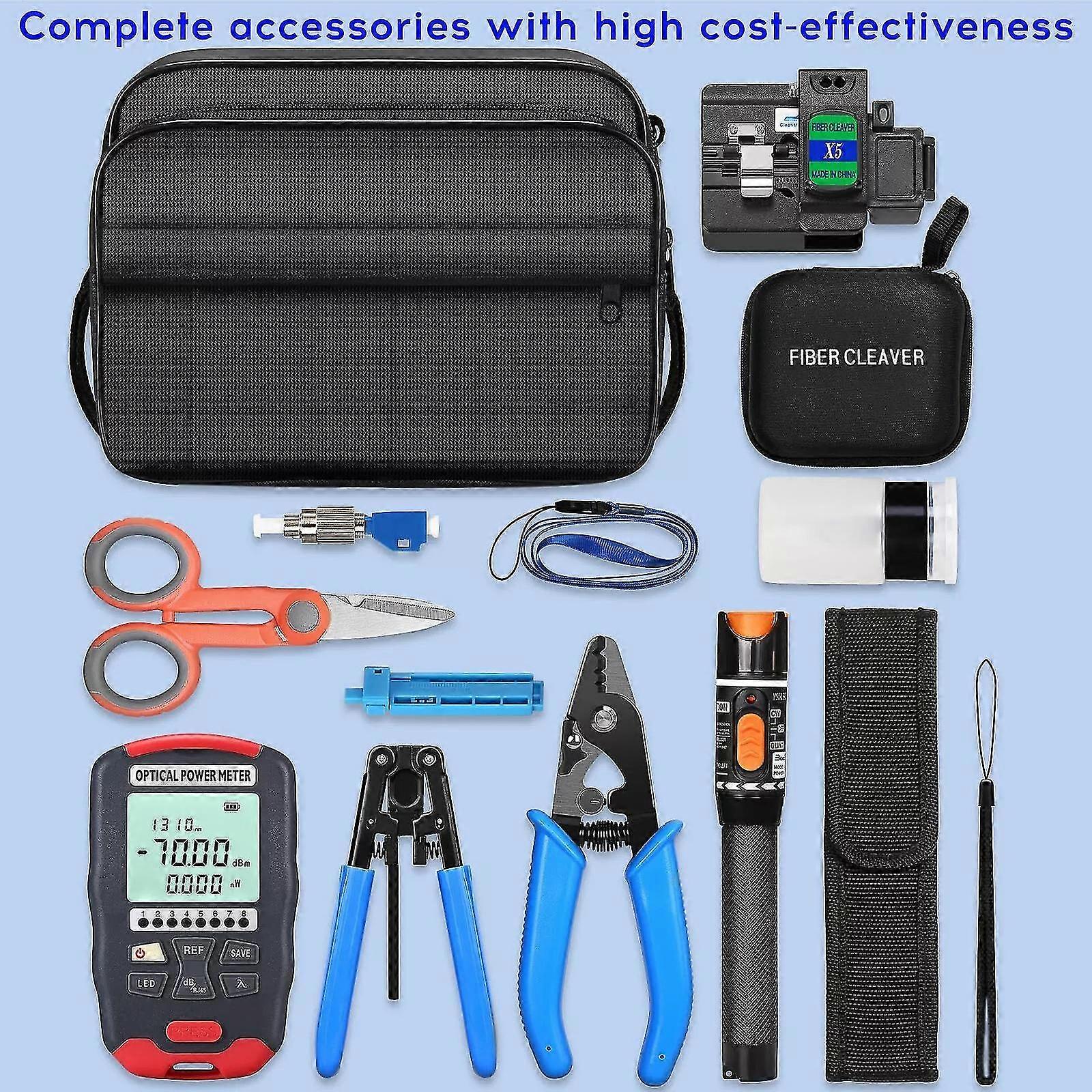 Professional FTTH Fiber Termination Kit Optical Power Meter, Visual ...