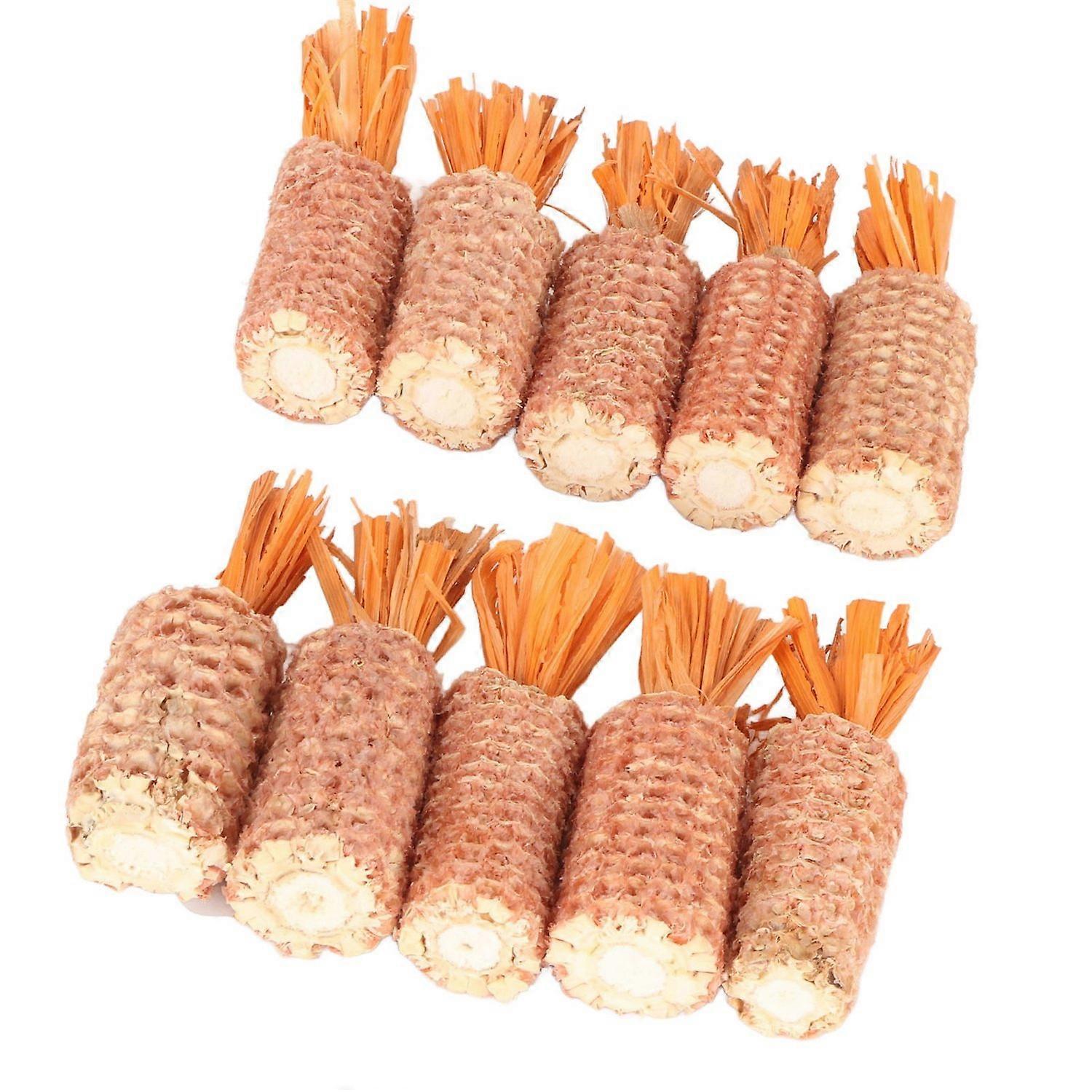 10Pcs Hamster Corn Cob Toy Carrot Shaped Teeth Grinding Rabbit Corn Cob ...