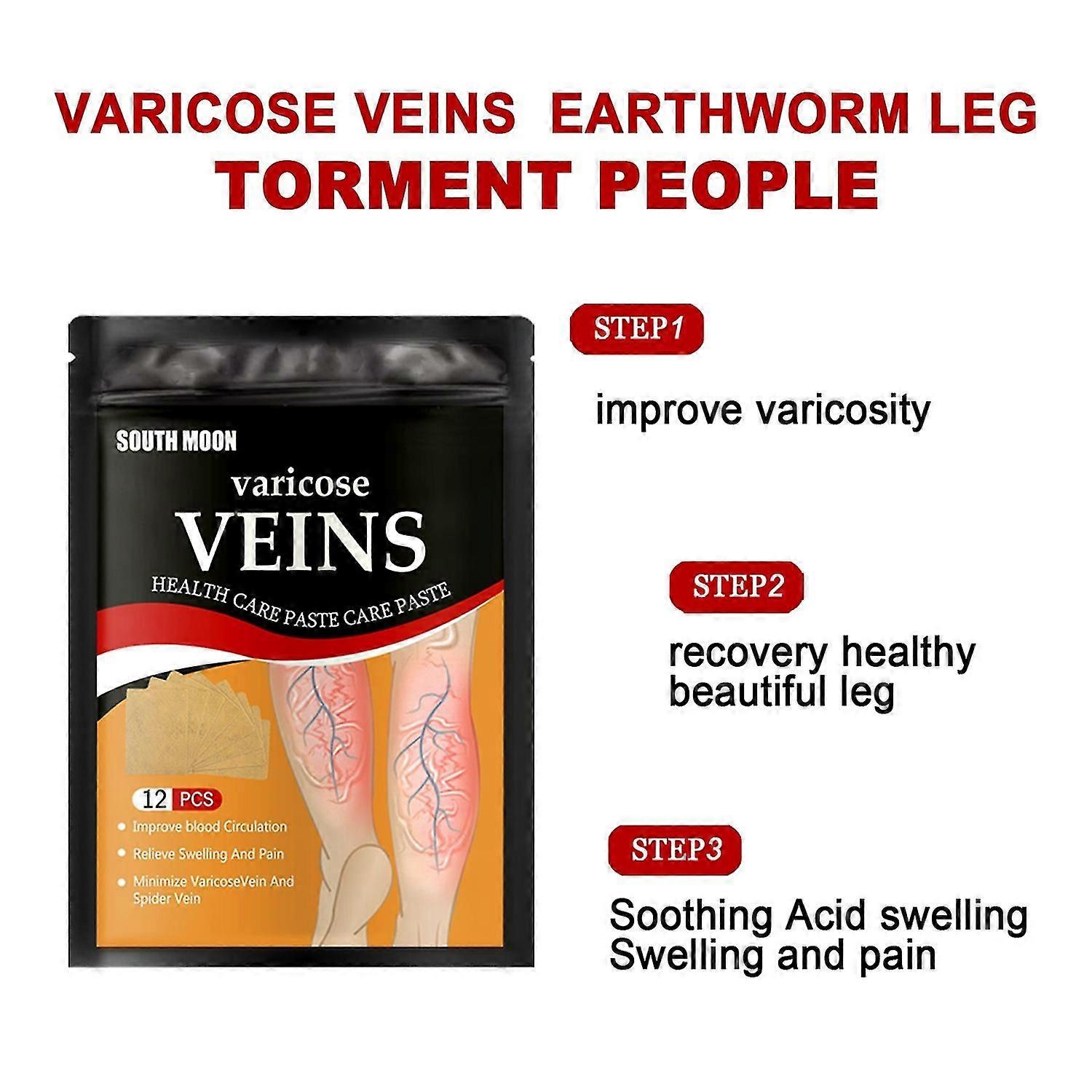 12Pcs Varicose Veins Health Care Paste Skin-friendly Non-toxic Improve ...