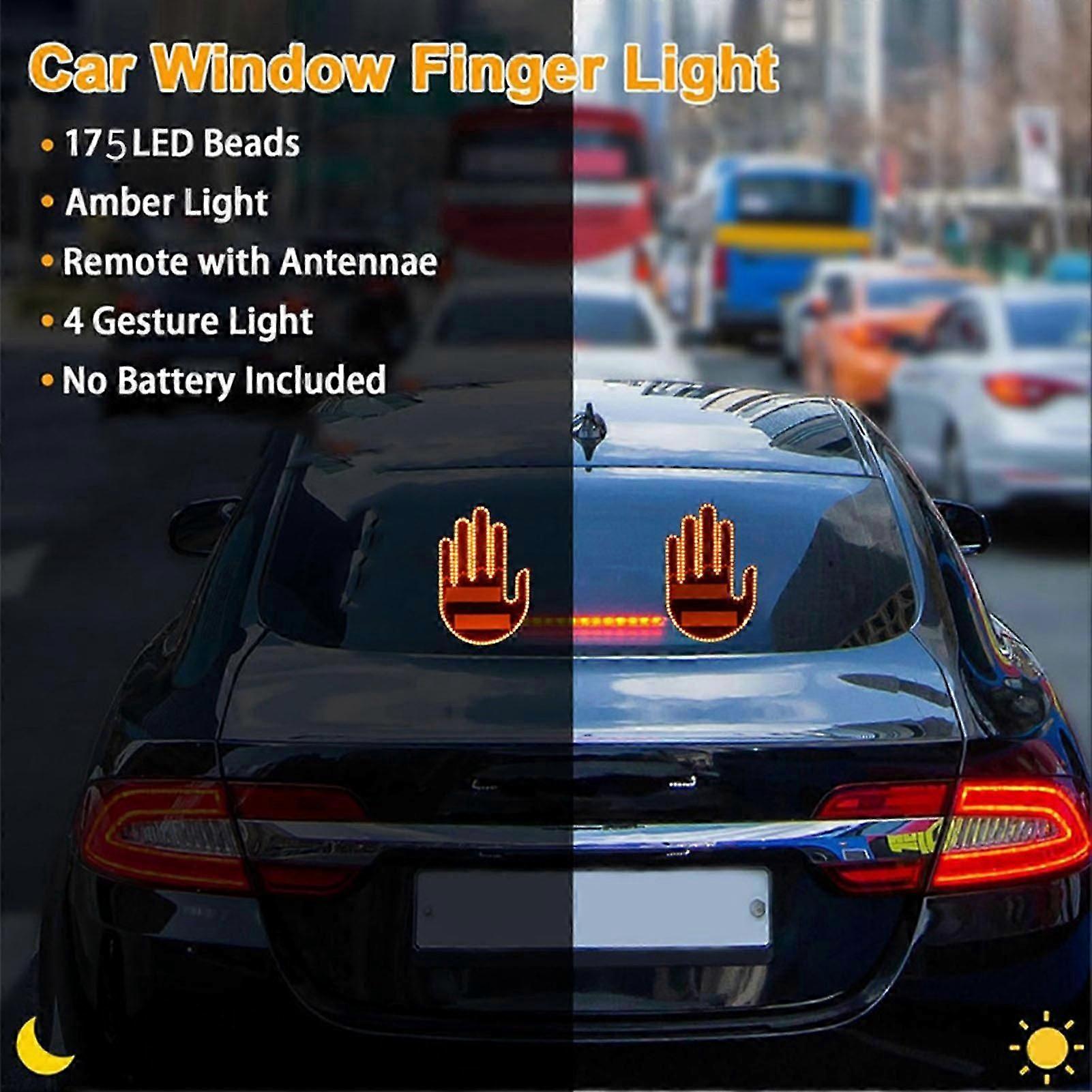 Road Rage Hand Lights LED Sign for Car Light Up Middle Finger for Cars ...
