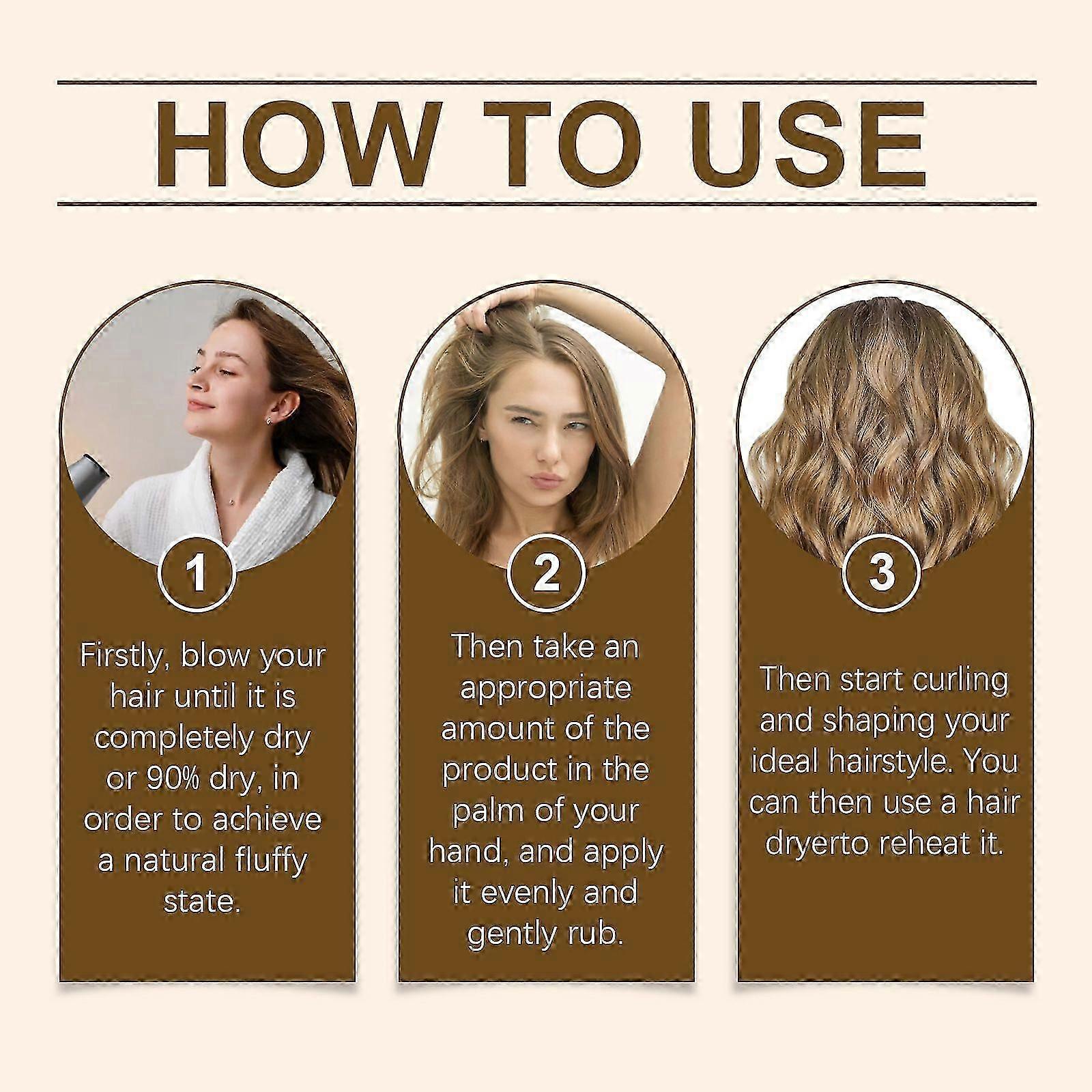 Curl Defining Cream for Curly Hair, Anti-Frizz Curling Cream to Define ...