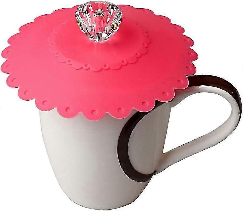 6 Pieces Silicone Glass Cover, Cup Silicone Cup Cover Colorful Diamond ...