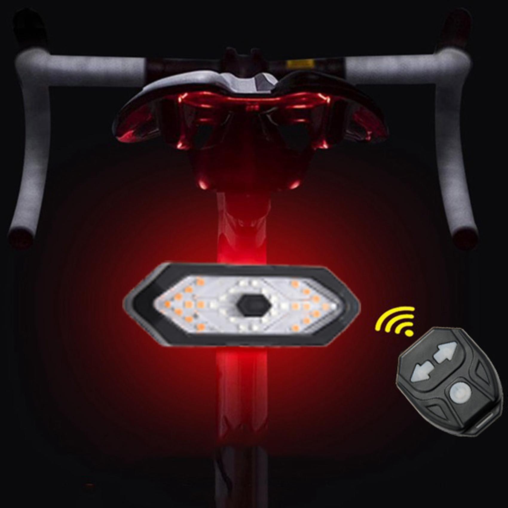 Bike Turn Signals Remote Control Bicycle Direction Indicator Led Rear ...