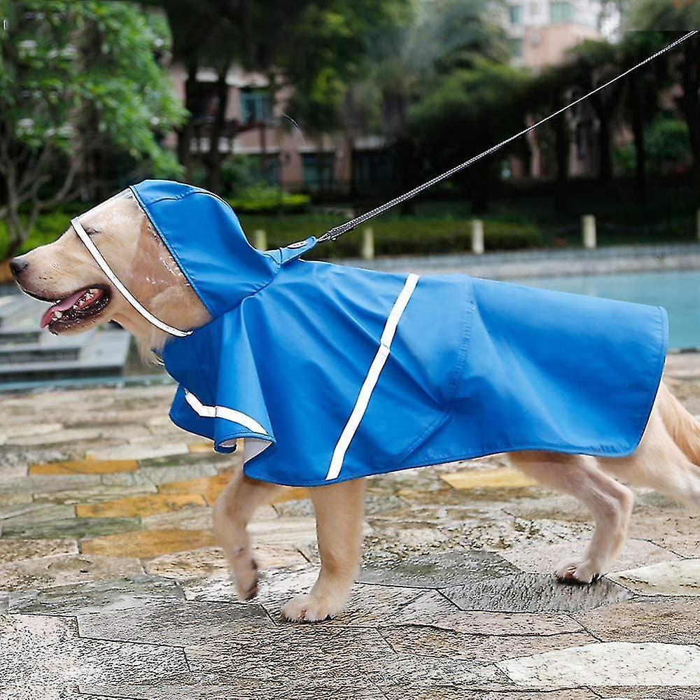 Dog Raincoat Hooded Poncho, Waterproof Adjustable Pet Raincoat With ...