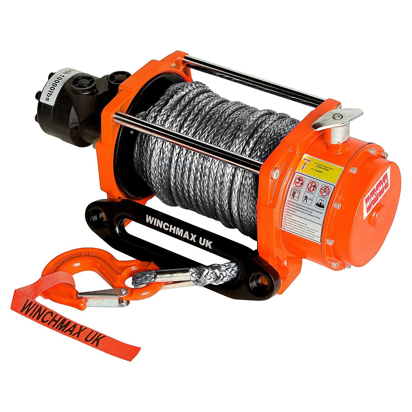 WINCHMAX 10000lb Hydraulic Winch. 25m x 10mm Dyneema Rope. Competition ...