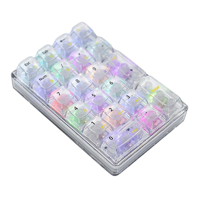 Numeric Keypad 21 Key Transparent Accounting Numpad Gaming Keyboard ...