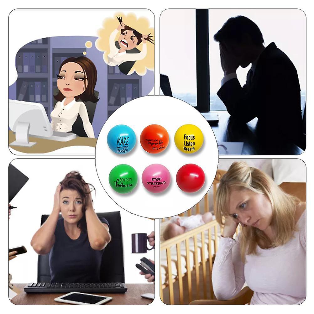Stress Balls Decompressing Ball with Motivational Quotes Hand Exercise ...