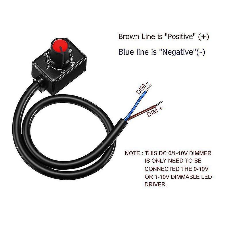 Dc 0/1-10v Knob Led Dimmer, Low Voltage Passive Dimmer Pwm Dimming For ...