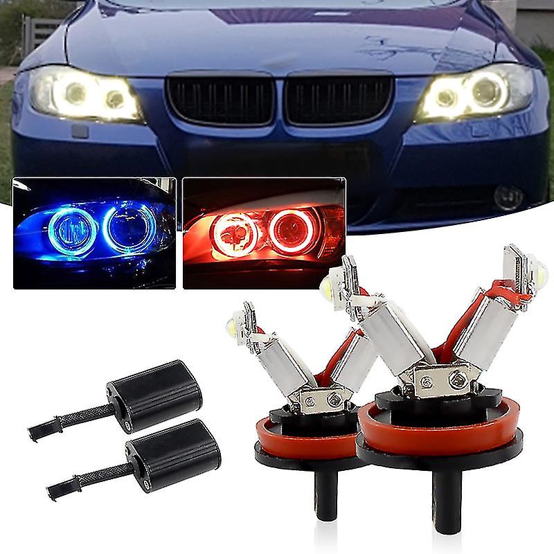 2pcs/set H8 Error Free 20w Led Angel Eye Marker Lights Bulbs For Bmw 1 3 5 Series E60 E61 E70 ...