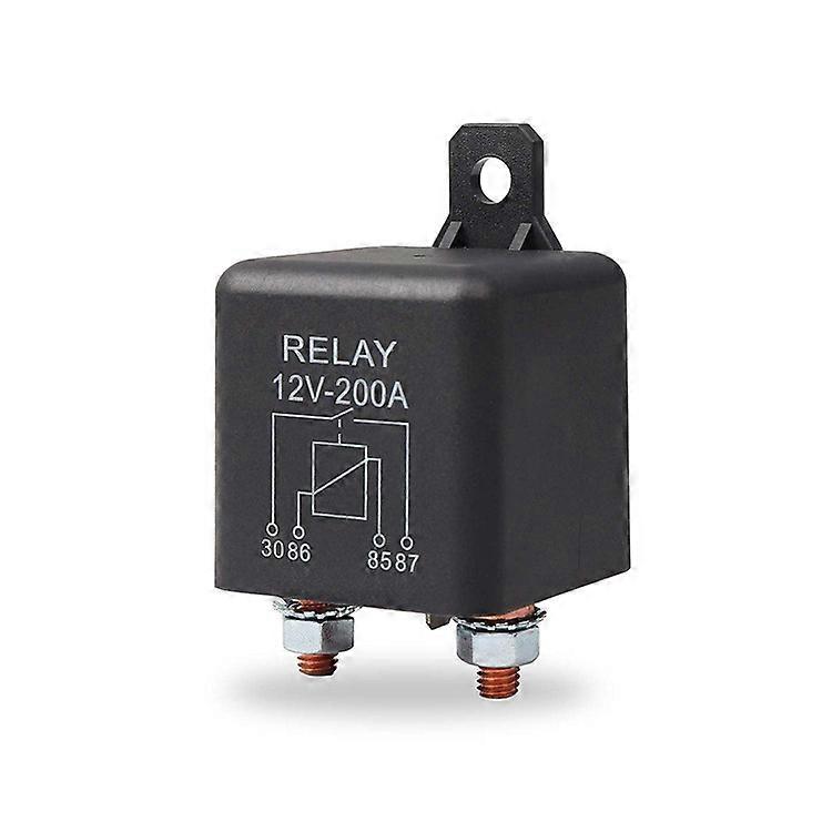 New 12V 200A 4 Pin Car Relay Black Heavy Duty Split Load On/Off Switch ...