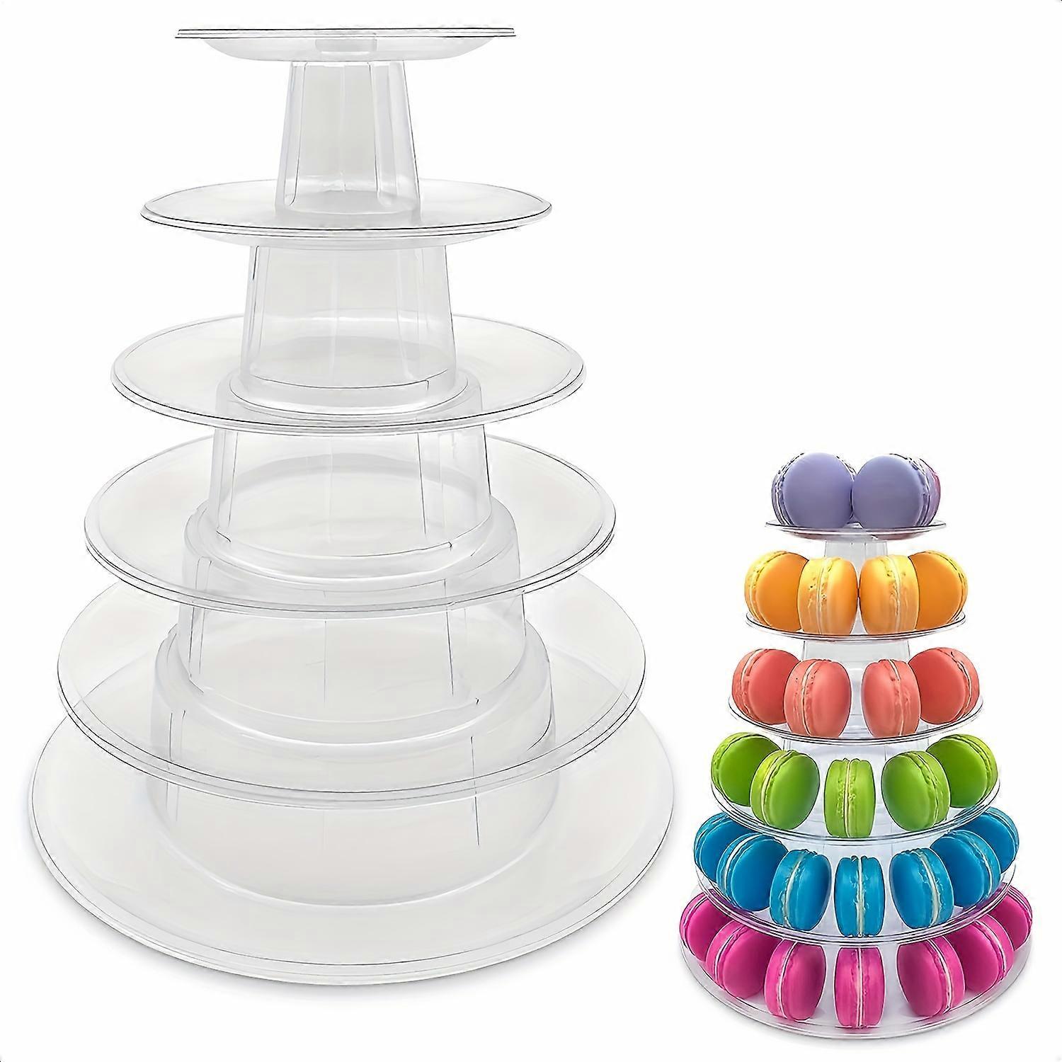 4/6/10 Tier Round Macaron Display Stand Cake Stand Dessert Cupcake ...