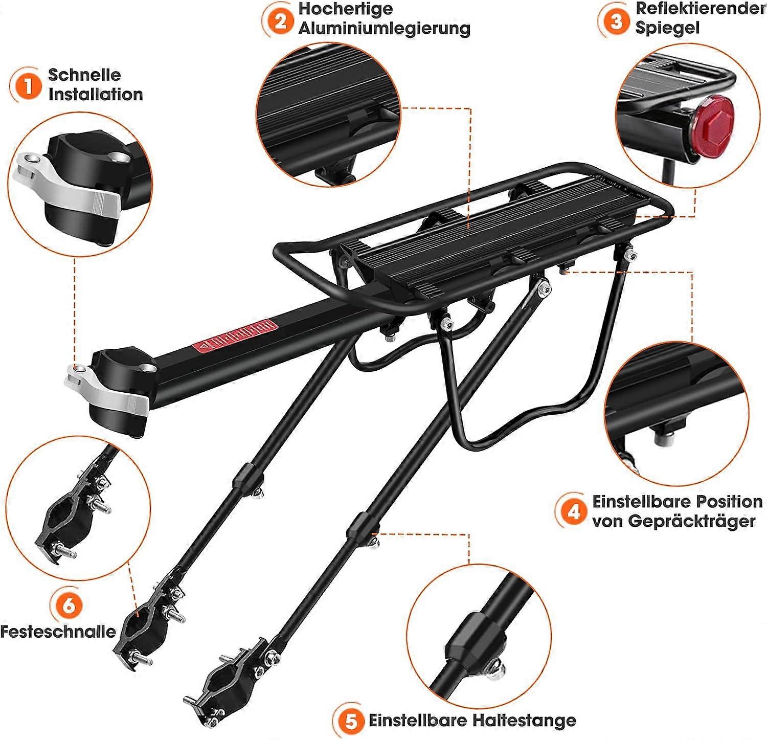 Mountain Bike Pannier Rack, Adjustable Carrier Bicycle Pannier Rack ...