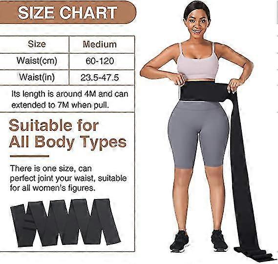 Waist Trainer For Women Snatch Bandage Tummy Sweat Wrap Plus Size Workout Waist Trimmer For Gym ...