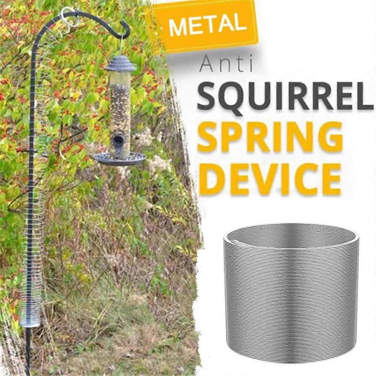 2Pcs Squirrel Proof Spring Device, Metal Squirrel Baffle Barrier Type ...