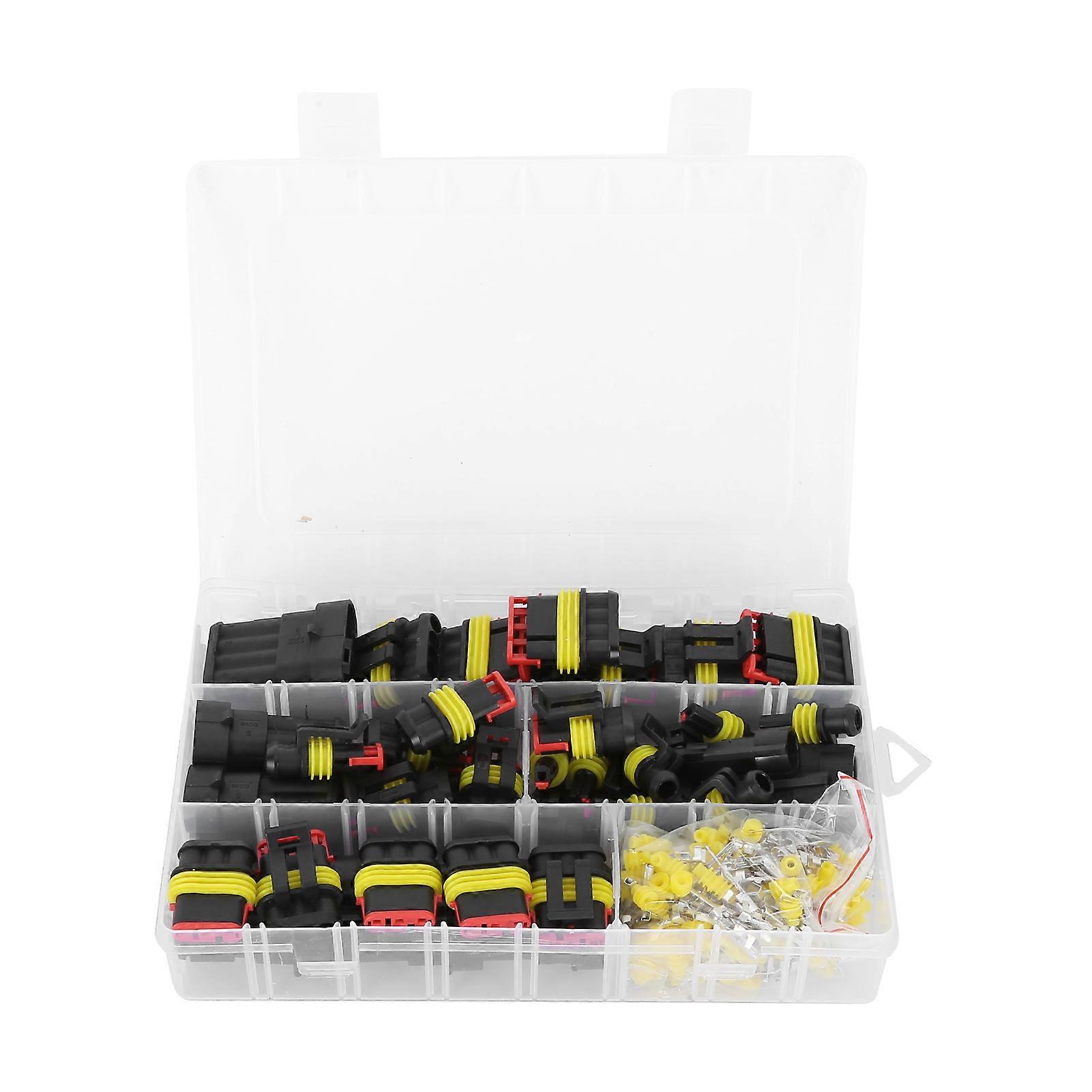 300 Pcs Electrical Wire Connectors Plug Kit Waterproof Motorcycle Auto ...