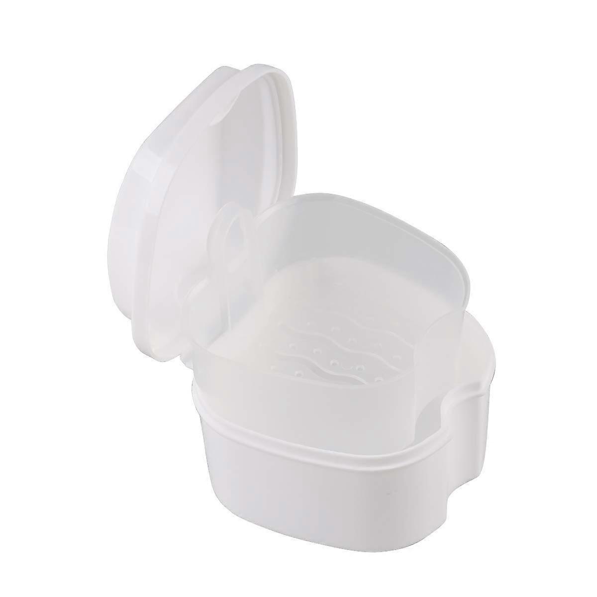 Denture Cup with Strainer,Bath Box False Teeth Storage Box with Basket ...