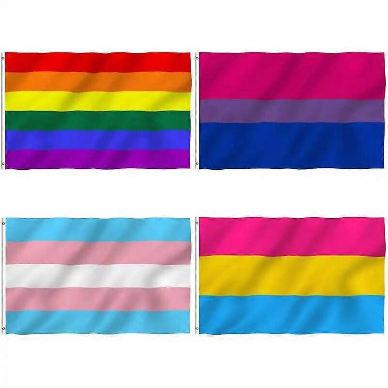 Rainbow Flag LGBT Pride Lesbian Gay Bisexual Transgender Pansexual 90x150cm Homosexual LGBTQ ...