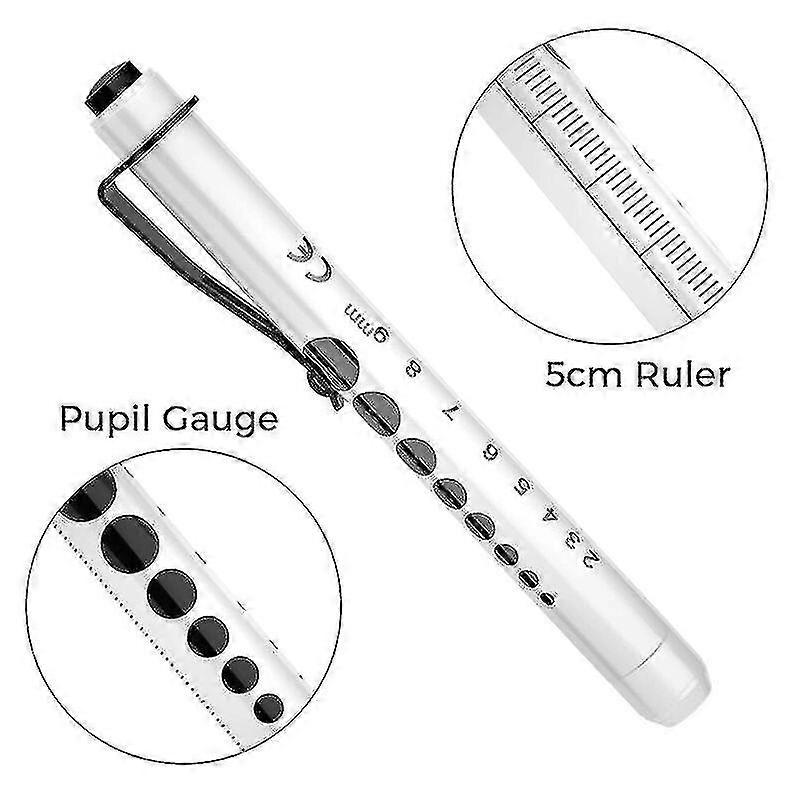 Medical Pen Light With Pupil Gauge And Ruler, Led Penlight Eye Oral Ear ...