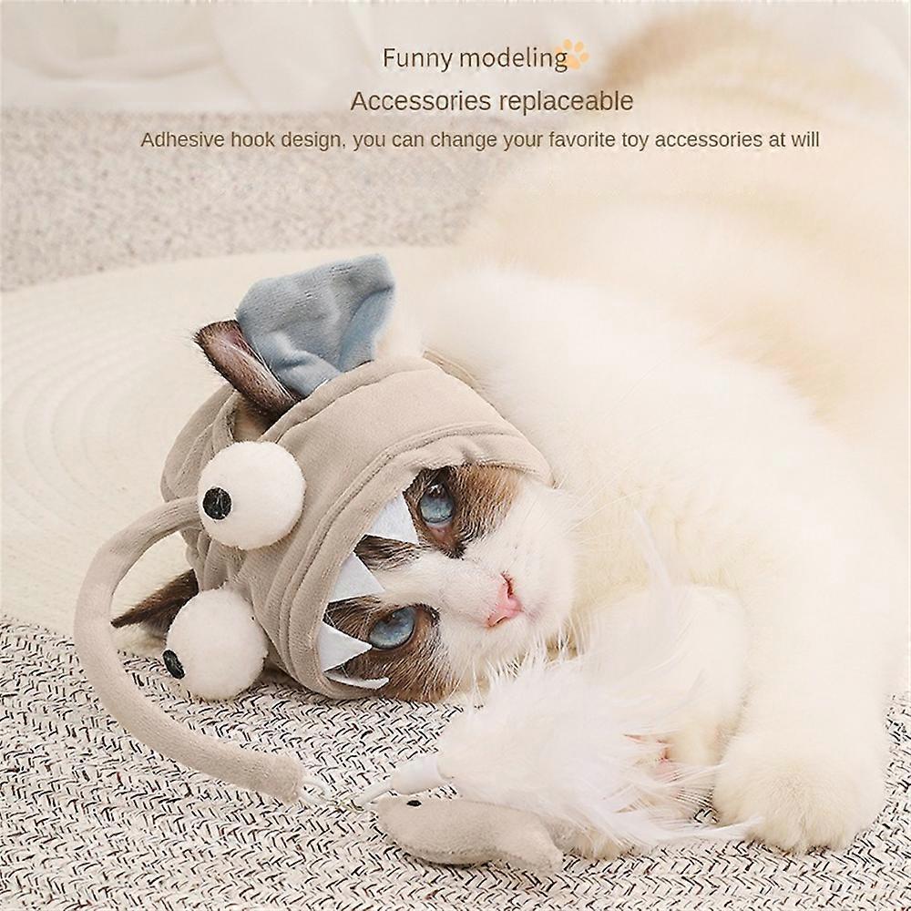 Cat Hat Wearable Cat Tree, Head Mounted Cat Headgear Interactive ...